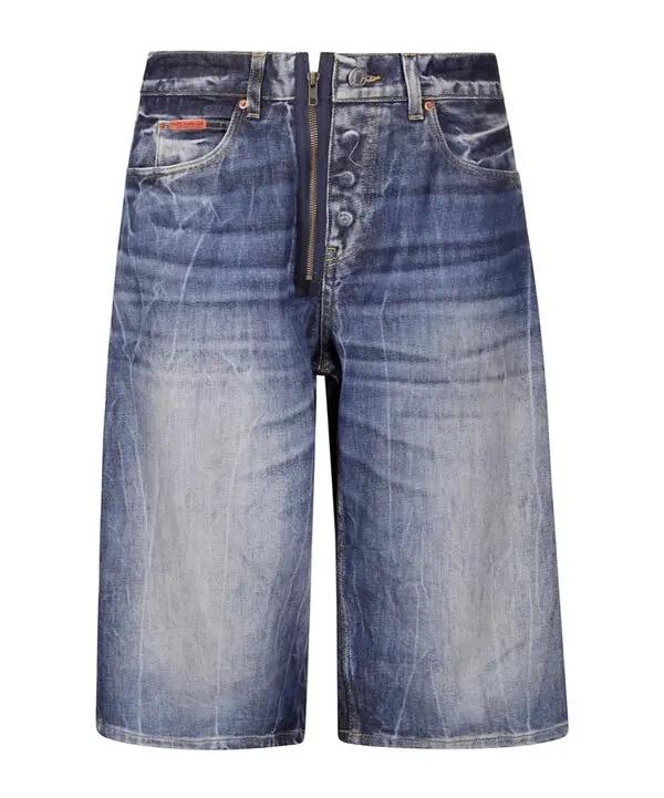 Martine Rose Mid-length Denim Shorts - Blue