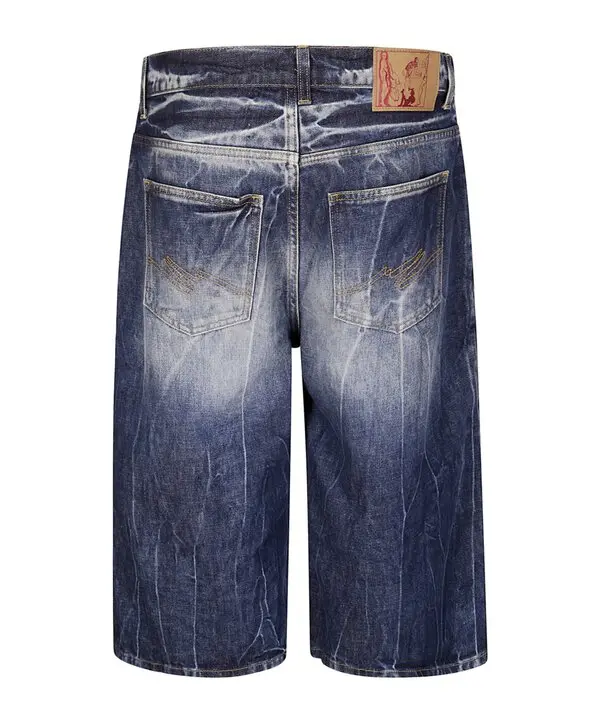 Martine Rose Mid-length Denim Shorts - Blue
