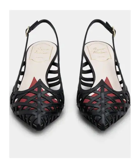 ROGER VIVIER I Love Vivier Multistrap Slingback Pumps - Black