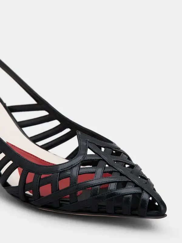 ROGER VIVIER I Love Vivier Multistrap Slingback Pumps - Black