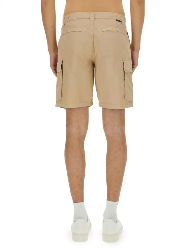 Woolrich Button Detailed Cargo Shorts - Nude
