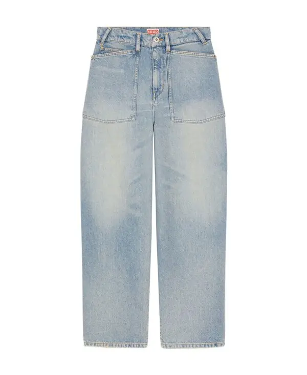 Kenzo High-rise Logo Patch Jeans