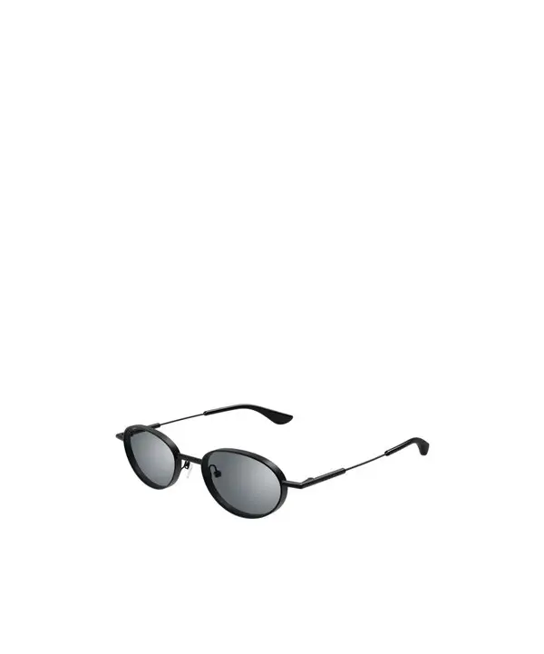 Alexander McQueen Oval Frame Sunglasses - Black