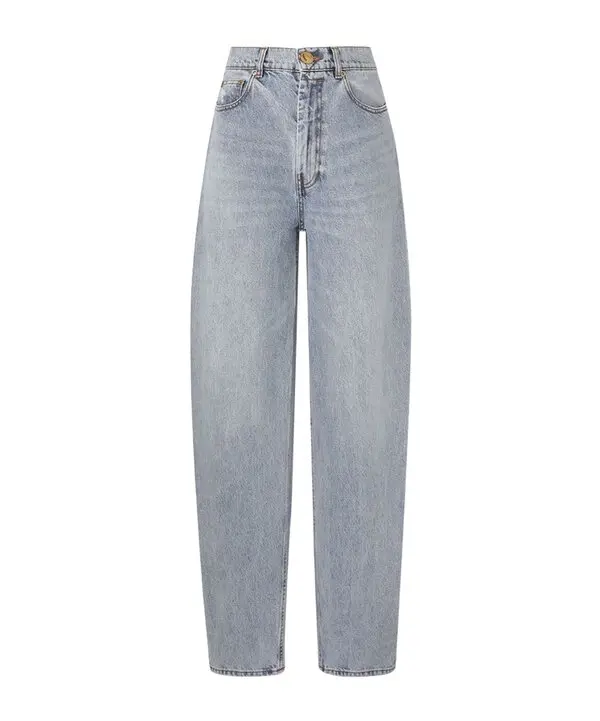 Zimmermann Natura Oversized Barrel Jeans - Gray