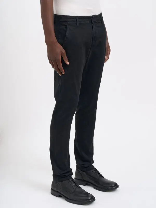 DONDUP Logo-trimmed Belted Trousers - Black