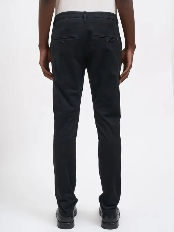DONDUP Logo-trimmed Belted Trousers - Black