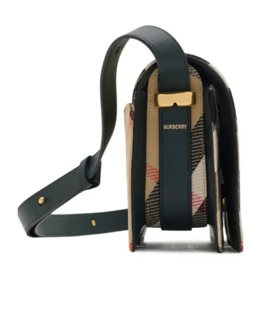 Burberry Snip Checked Foldover-top Shoulder Bag - Sand-colored