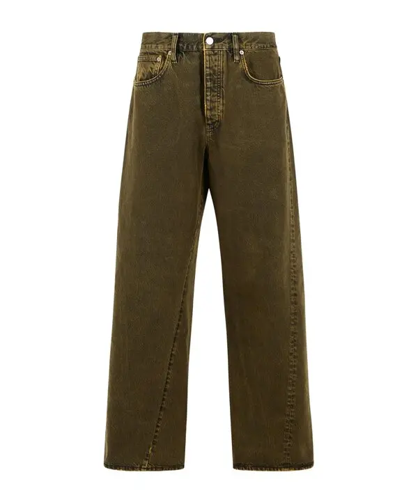 SUNFLOWER Logo Patch Straight-leg Jeans - No