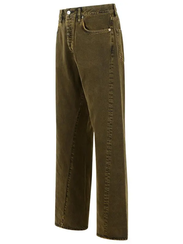 SUNFLOWER Logo Patch Straight-leg Jeans