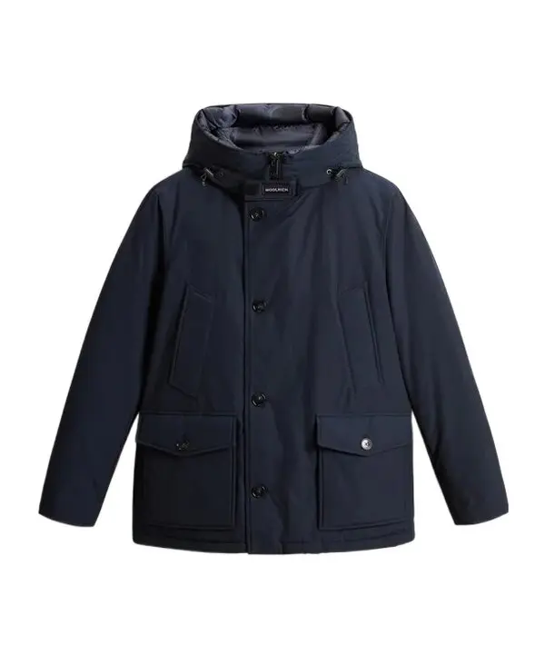 Woolrich Hooded Parka Jacket With Drawstring Hem - Black