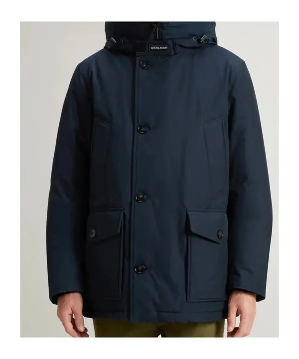 Woolrich Hooded Parka Jacket With Drawstring Hem - Black
