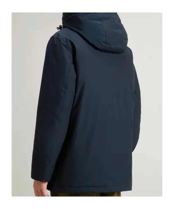 Woolrich Hooded Parka Jacket With Drawstring Hem - Black