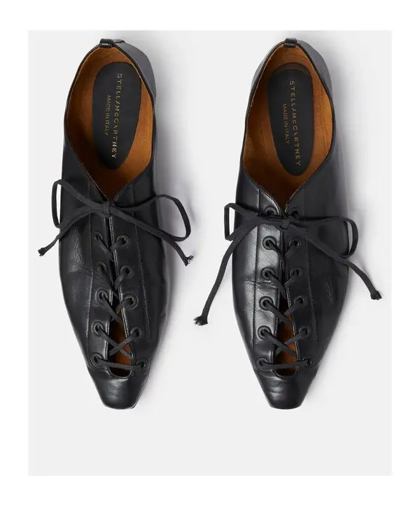 Stella McCartney Pointed Toe Lace-up Loafers