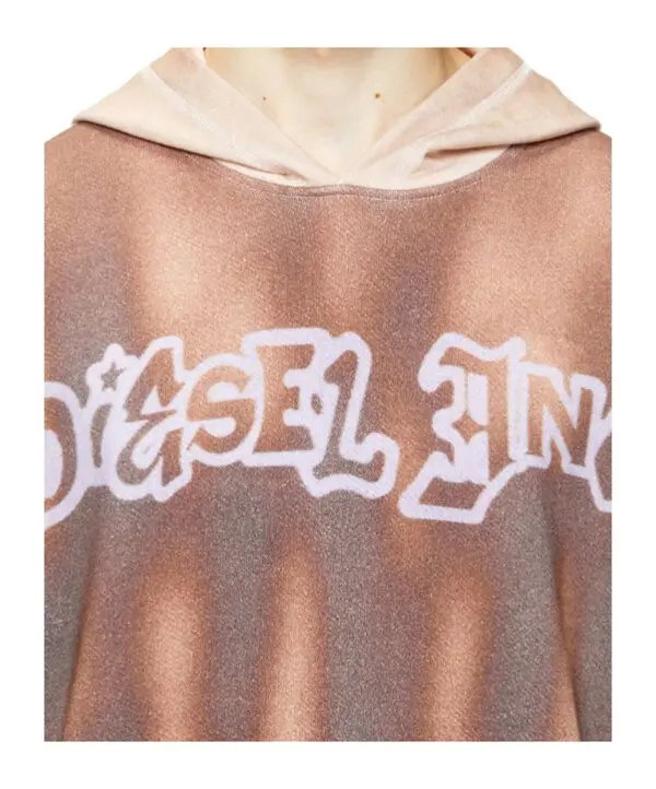 DIESEL® Printed Logo Hoodie - Brown