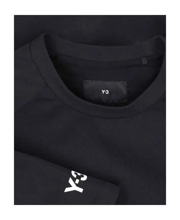 Y3 Logo Printed Crewneck T-shirt