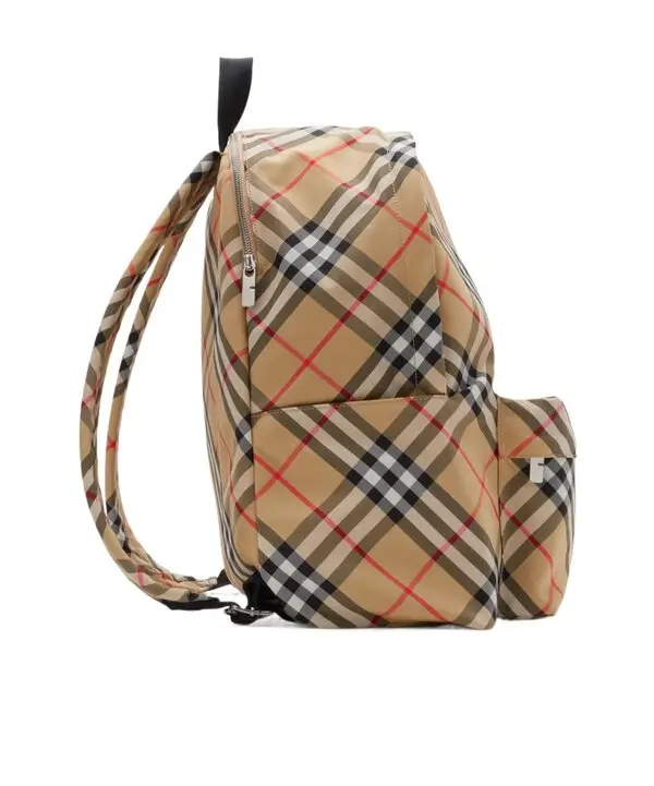 Burberry Checked Logo Detailed Backpack