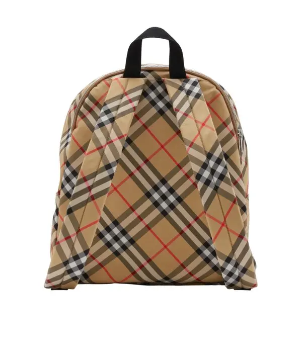 Burberry Checked Logo Detailed Backpack