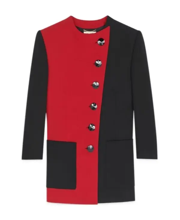 Saint Laurent Tailored Dress In Grain De Poudre