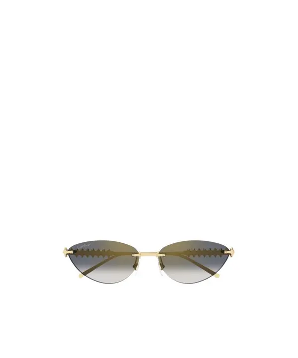 Cartier Cat-eye Frame Sunglasses - Gold