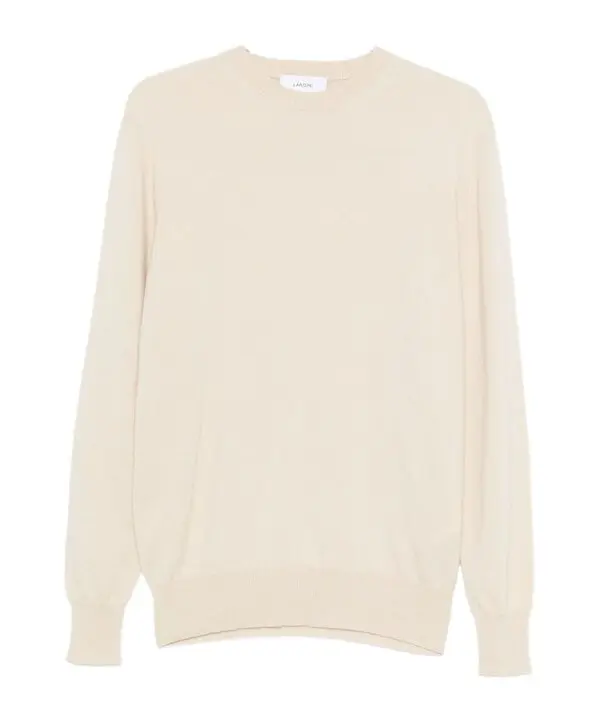 LARDINI Long Sleeved Crewneck Jumper - White