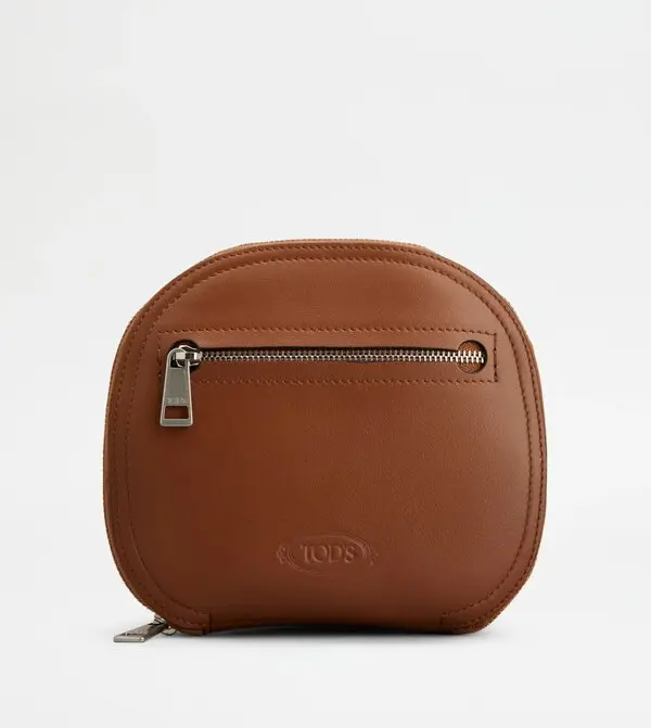 TOD'S Foldable Calfskin Pocket Bag - Brown