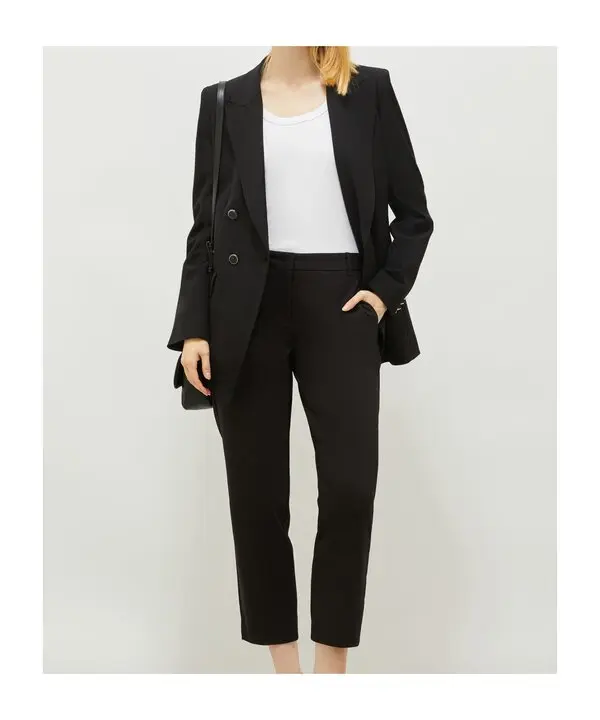 Marella Double Breasted Blazer With Lapel Collar