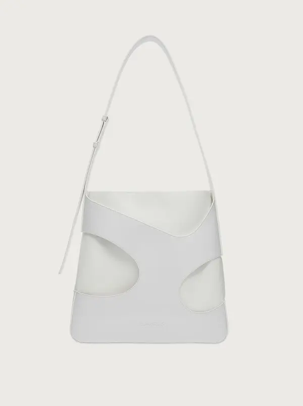 FERRAGAMO Cut-out Detailed Shoulder Bag - White