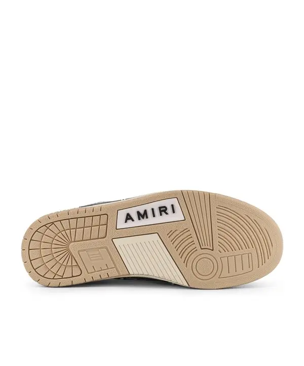 Amiri Bandana Skel Top Low Leather Low-top Sneakers - Black