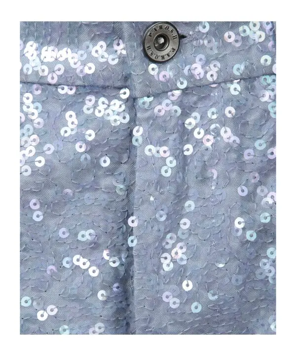P.a.r.o.s.h Sequin Embellished Straight-leg Trousers - Gray