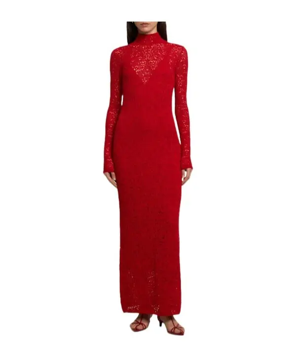 Gabriela Hearst Lethe Knitted Wool Blend Long Dress
