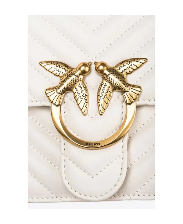 Pinko Classic Love One Chevron Crossbody Bag - Multicolor