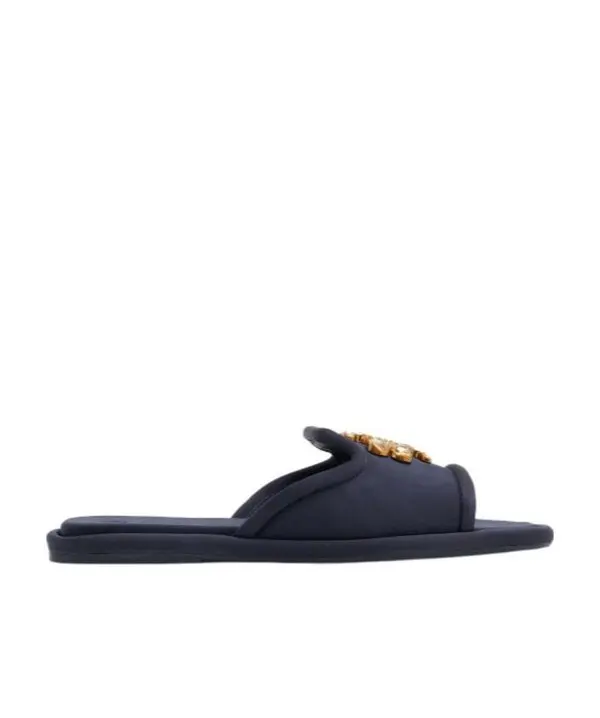 Tory Burch Embellished Logo Slides