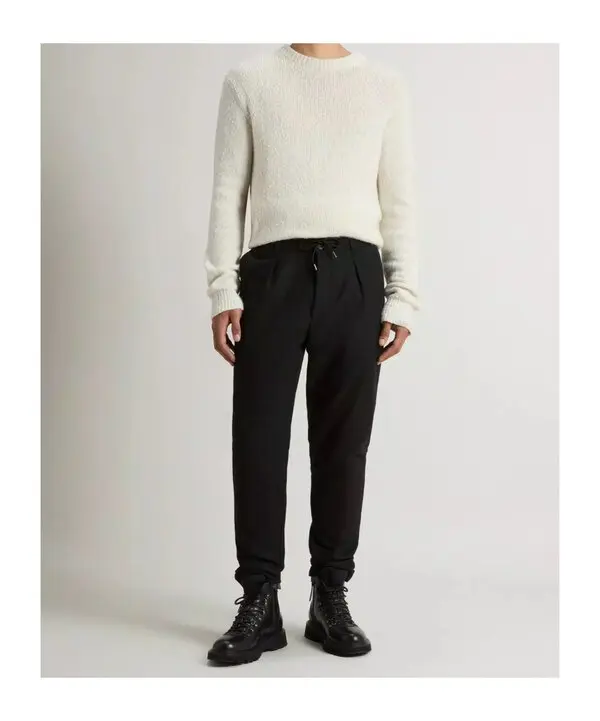 Woolrich Pleated Drawstring Trousers - Black