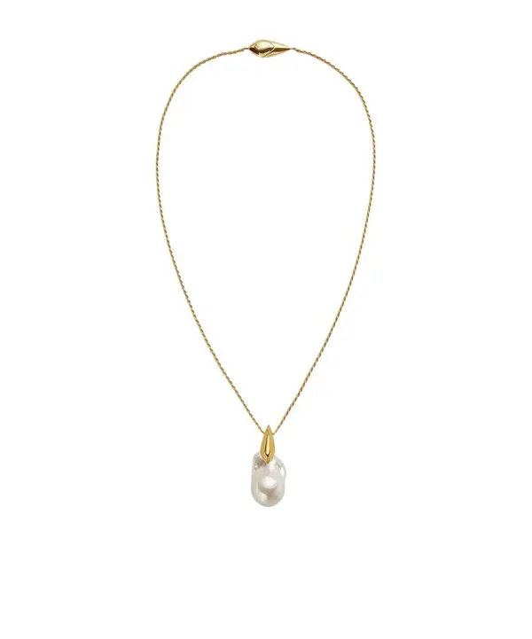 Bottega Veneta Pearl Pendant Necklace - Yellow