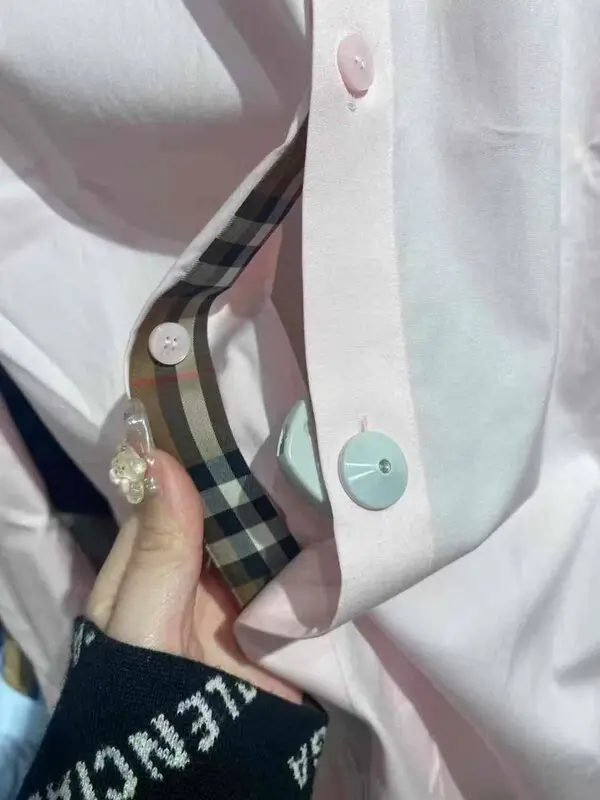Burberry Long-sleeved Shirt - Light Pink