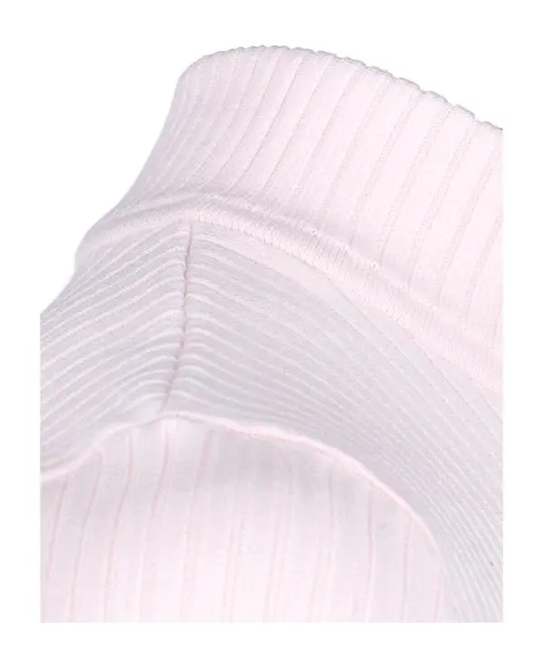 COURREGES Re-edition Ribbed High Neck Short Sleeve Jumper - Pink
