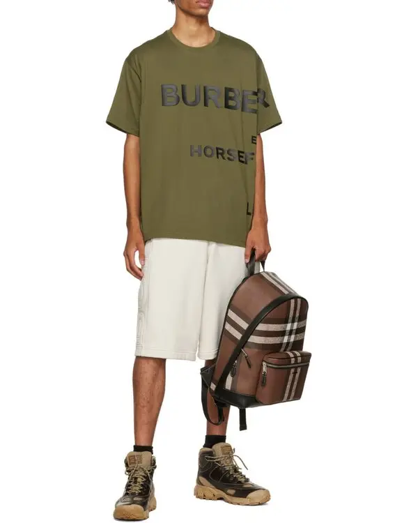 Burberry Check Patterned Zipped Backpack