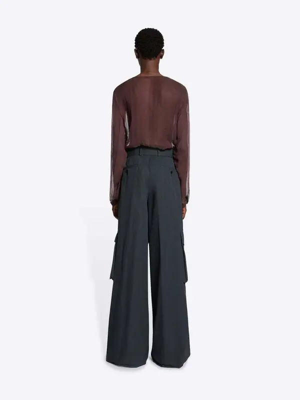 Dries Van Noten Wide-leg Cotton Cargo Trousers