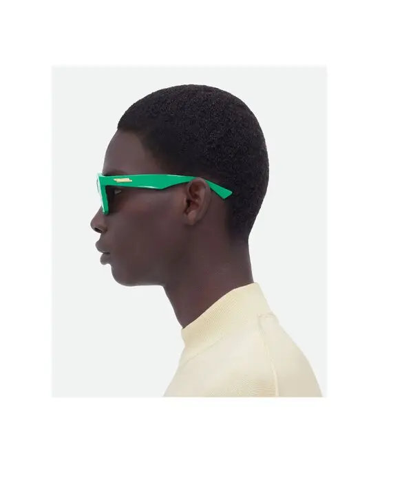 Bottega Veneta Square Frame Sunglasses - Green