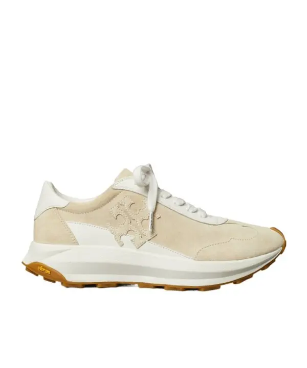 Tory Burch Patchwork Lace-up Sneakers - Light Cream/white