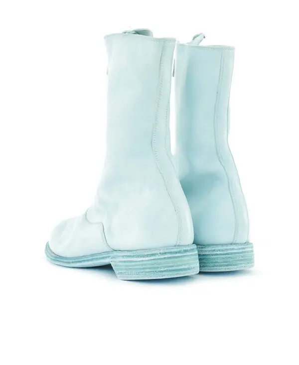 Guidi Front Zipper Design Mid Calf Boots - Blue