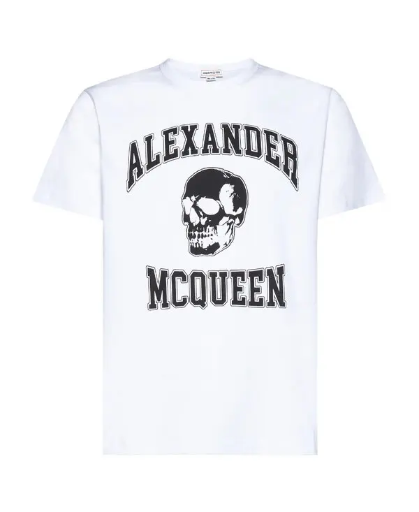 Alexander McQueen Graphic Printed Crewneck T-shirt - White