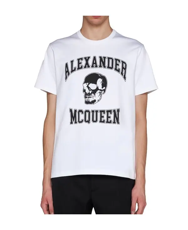 Alexander McQueen Graphic Printed Crewneck T-shirt - White