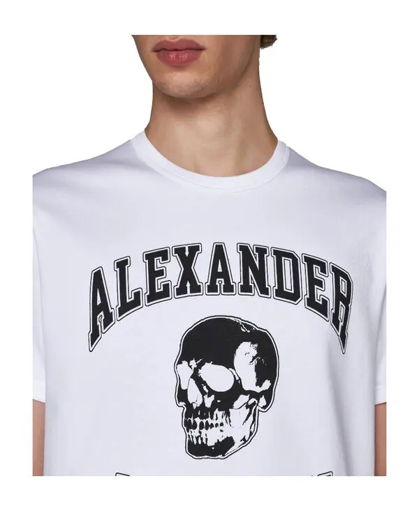Alexander McQueen Graphic Printed Crewneck T-shirt - White