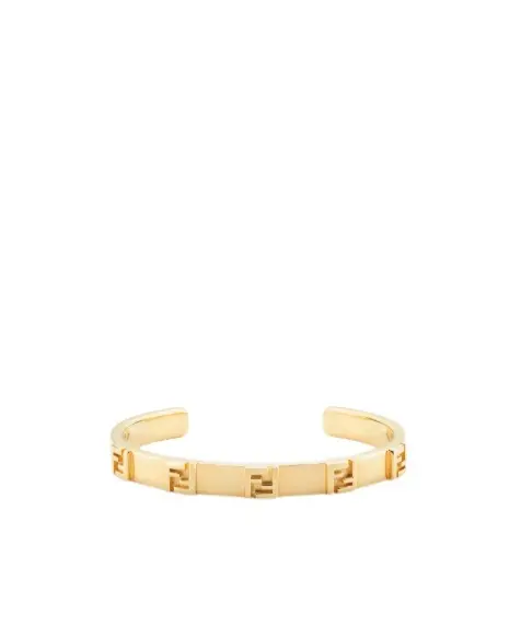 Fendi Embossed Ff Bracelet - Gold