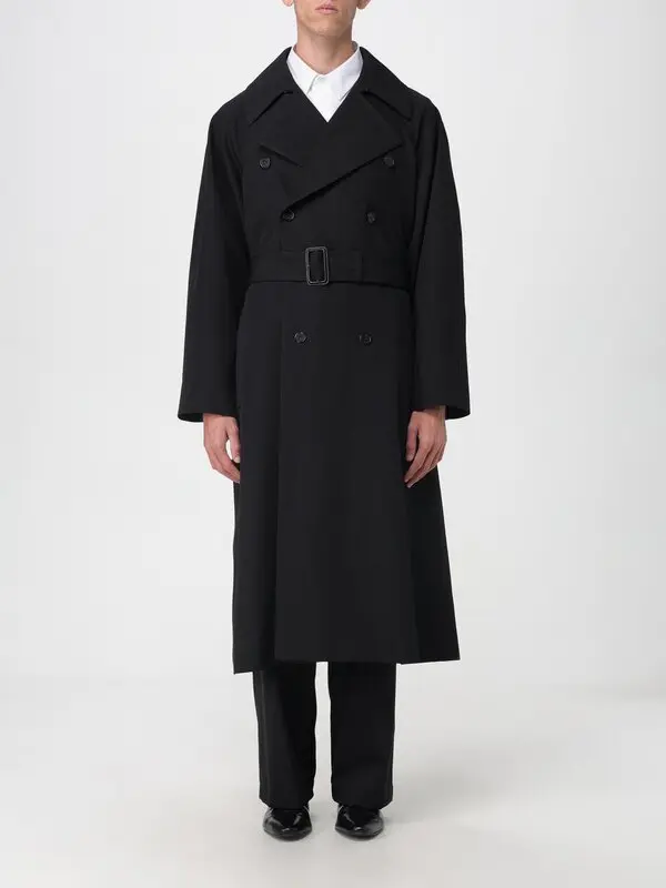 Saint Laurent Double-breasted Belted Long Coat