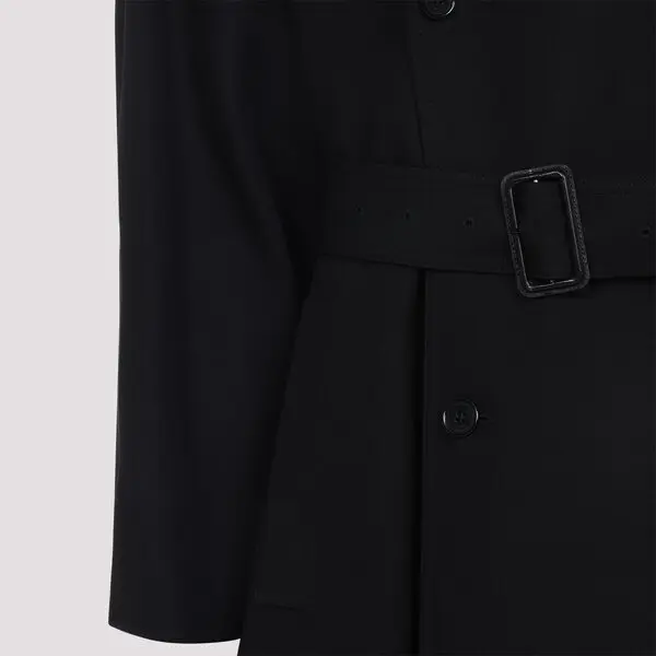 Saint Laurent Double-breasted Belted Long Coat