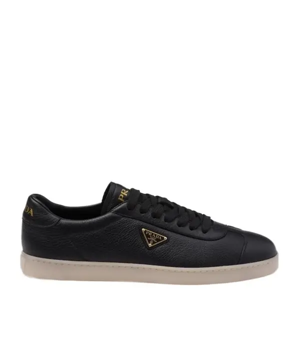 Prada Lane Deer Leather Sneakers - Black