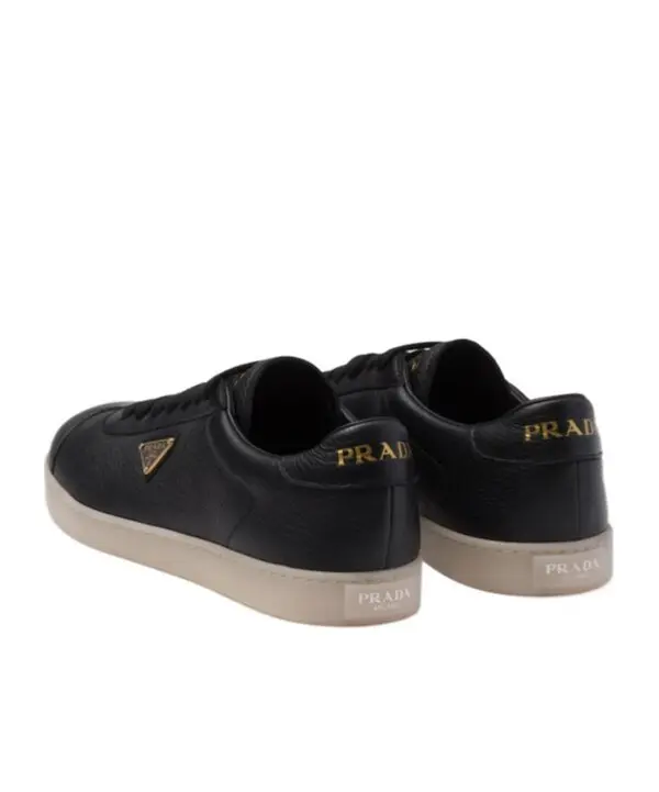 Prada Lane Deer Leather Sneakers - Black