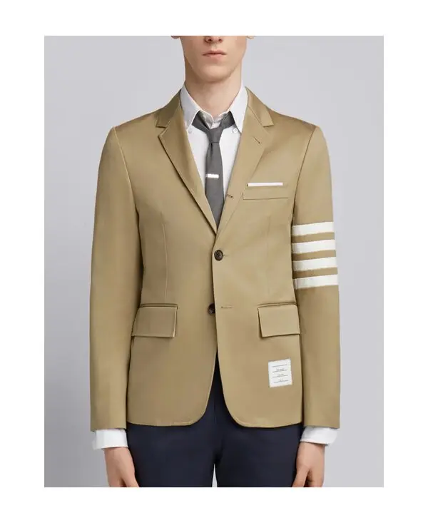 Thom Browne 4-bar Striped Blazer - Nude